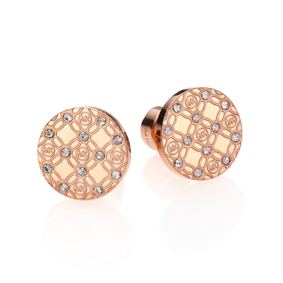 Michael Kors | Jewelry | Authentic Mk Rose Gold Monogram Crystal ...
